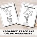 26 Printable Alphabet Trace and Color Worksheet | I Know My Letters ...