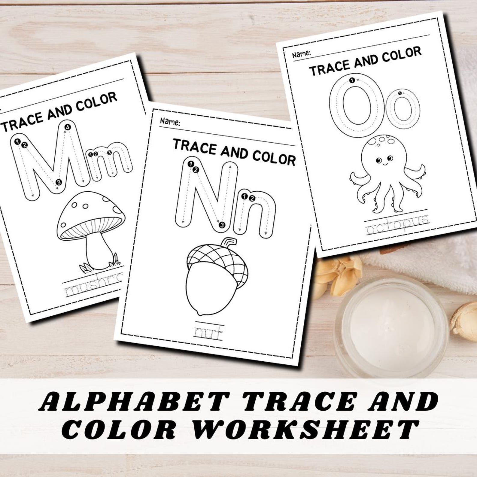 26 Printable Alphabet Trace and Color Worksheet | I Know My Letters ...