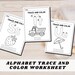 26 Printable Alphabet Trace and Color Worksheet | I Know My Letters ...