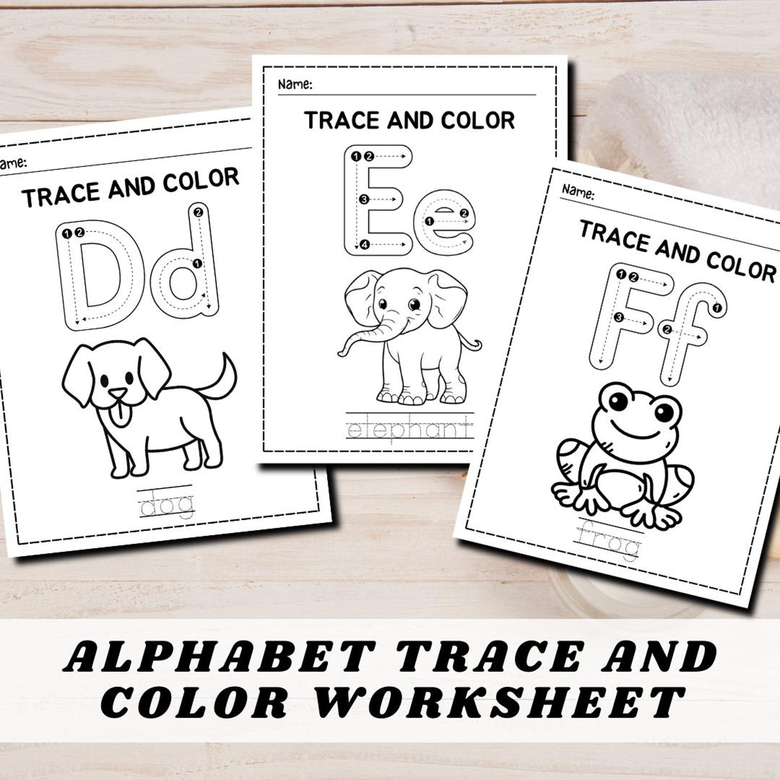 26 Printable Alphabet Trace and Color Worksheet | I Know My Letters ...