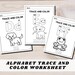 26 Printable Alphabet Trace and Color Worksheet | I Know My Letters ...