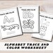 26 Printable Alphabet Trace and Color Worksheet | I Know My Letters ...