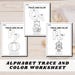 26 Printable Alphabet Trace and Color Worksheet | I Know My Letters ...