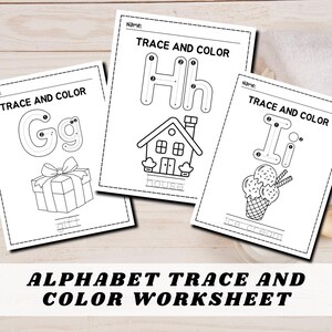 26 Printable Alphabet Trace and Color Worksheet | I Know My Letters ...