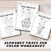 26 Printable Alphabet Trace and Color Worksheet | I Know My Letters ...