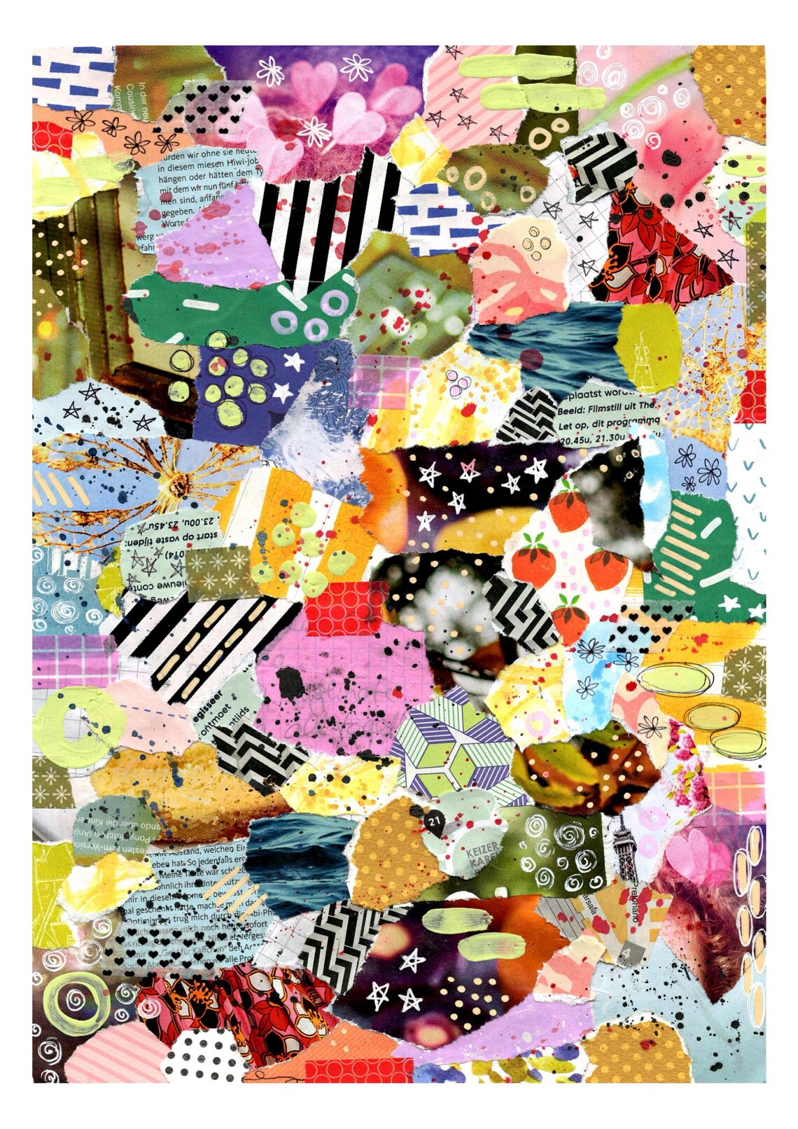 Collage Sheet Printable // Journalfodder // Mixed Media Paper ...