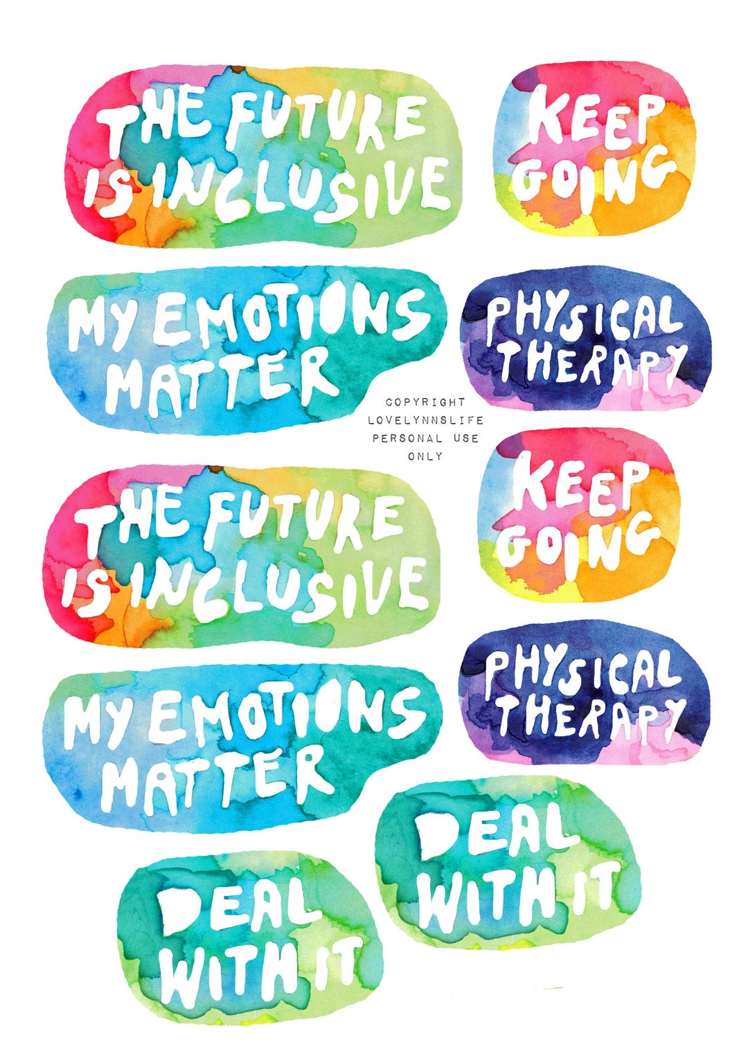 Disability Words // Journaling Spots // Journal Ephemera // Colourful ...