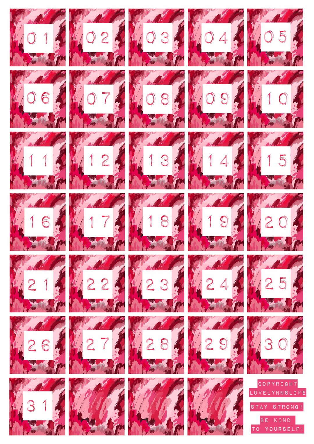 Printable Numbers // Journal Ephemera // Colourful Printable ...