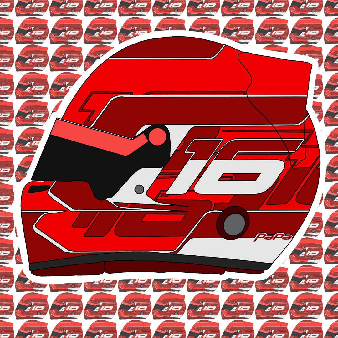 Charles Leclerc Helmet 2024 - Etsy