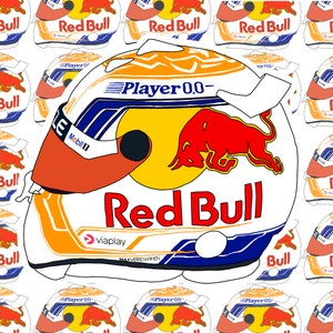 Max Verstappen 2023 World Champion Stickers 2x2 3x3 4x4 6x6 Transparent ...