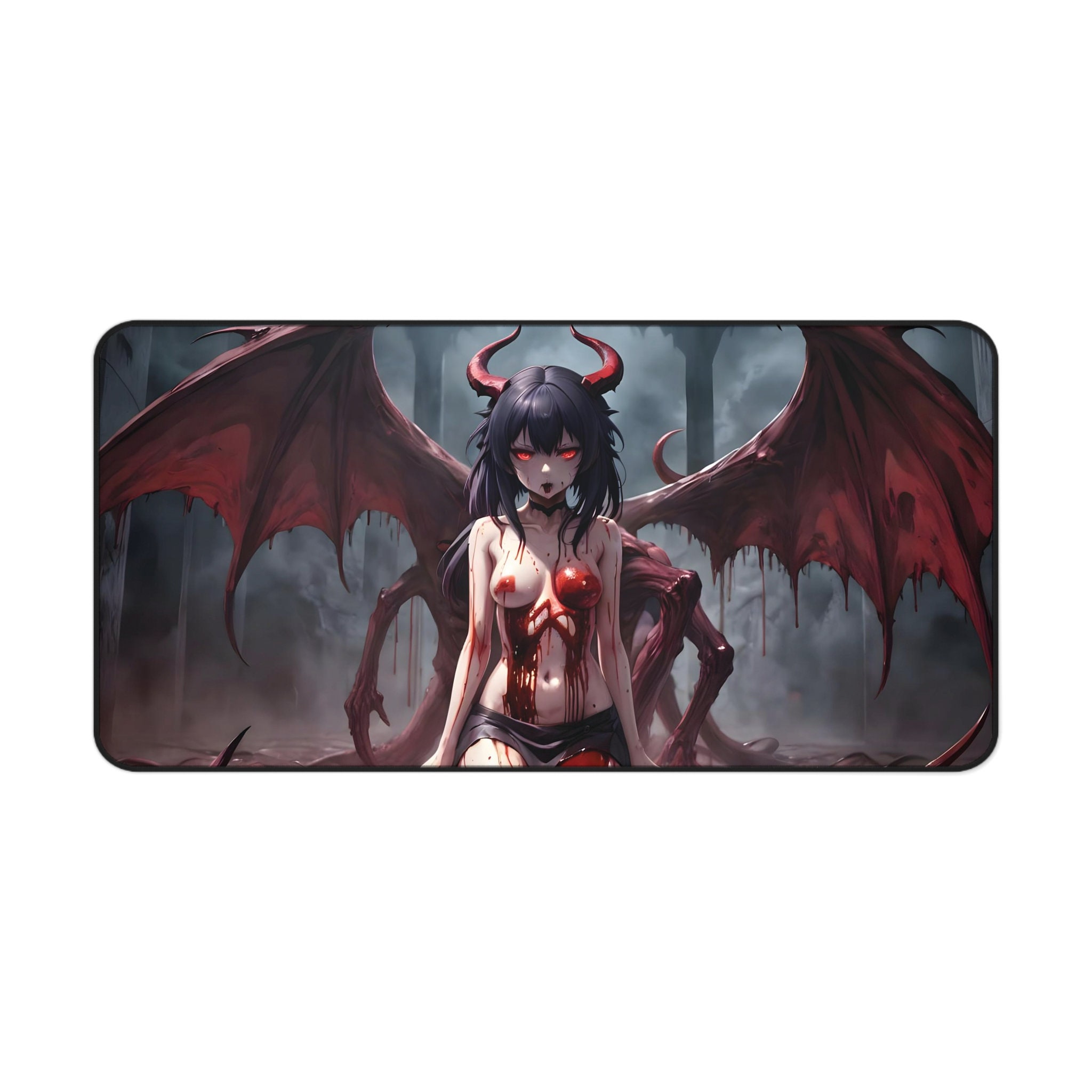 NSFW Sexy Anime Girl Demon Blood Mousepad ,hell, Hentai, Desk Pad ...