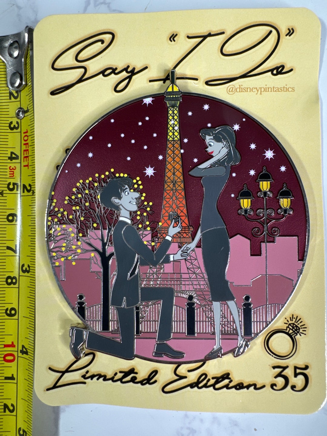 Disney Limited Edition Pin George & Meg Say I Do Paris Love Wedding ...