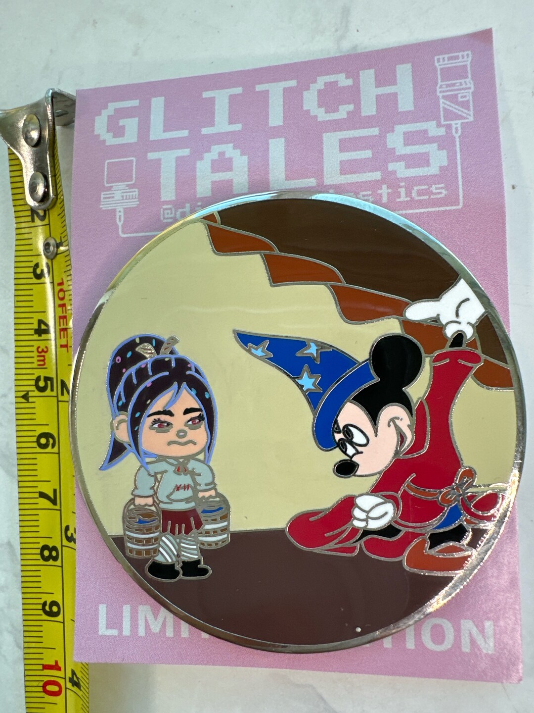 Disney Limited Edition Pin Vanellope Glitch Tales With Sorcerer Mickey ...