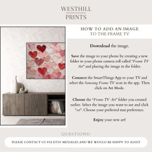 Painting of Hearts Artwork for Valentines Day Samsung Frame TV Art ...