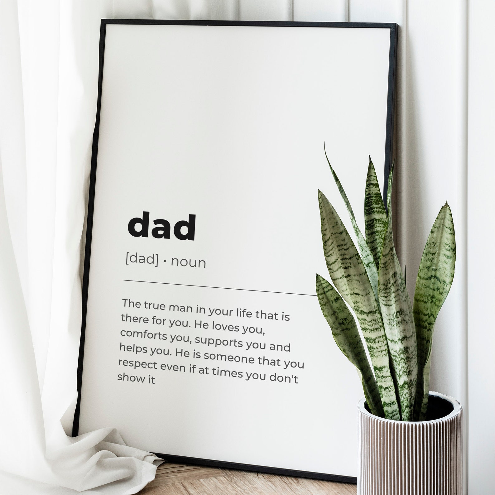 Dad Definition Meaning, Printable Wall Art Dad Gift, Father’s Day Print ...