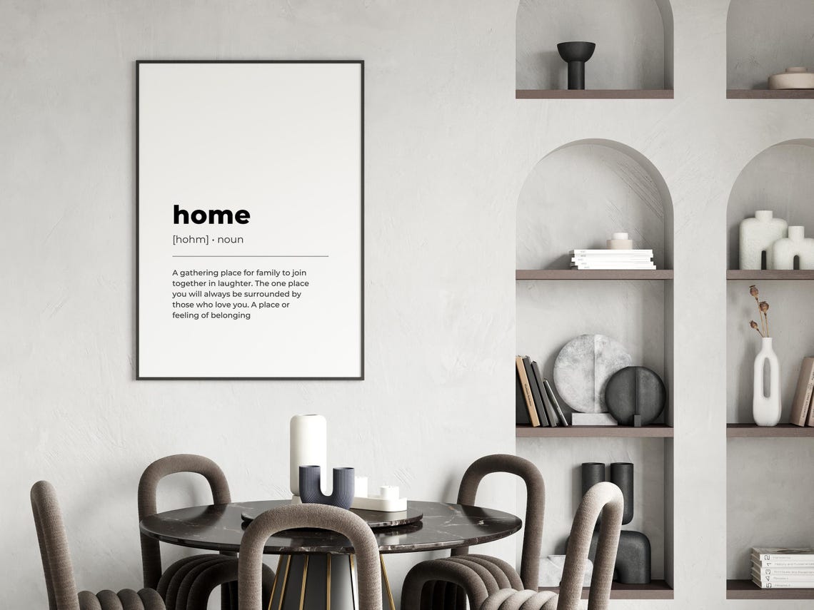 HOME Definition Quote Printable, Typography Art, Instant Download ...