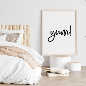 Yum Kitchen Sign, Kitchen Printable Wall Art, Kitchen Art, Kitchen Home ...