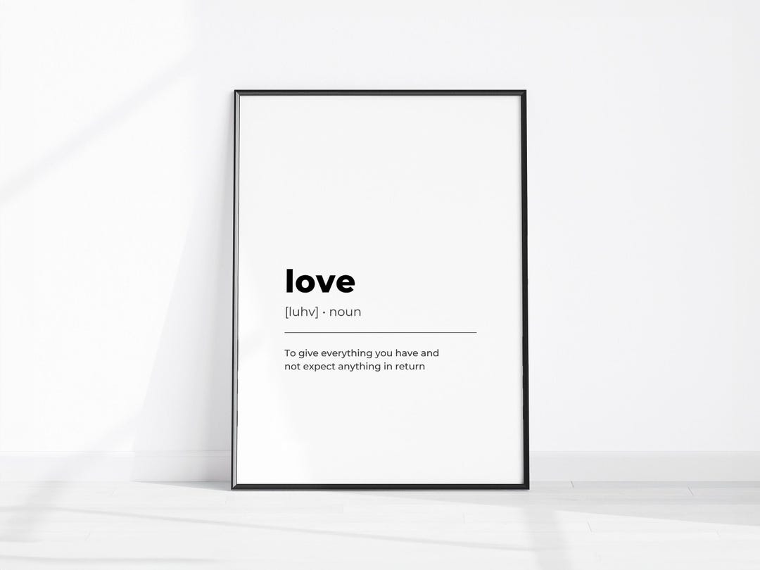 Printable Art, LOVE Definition Print, Wall Art Prints, Love Quote Print ...
