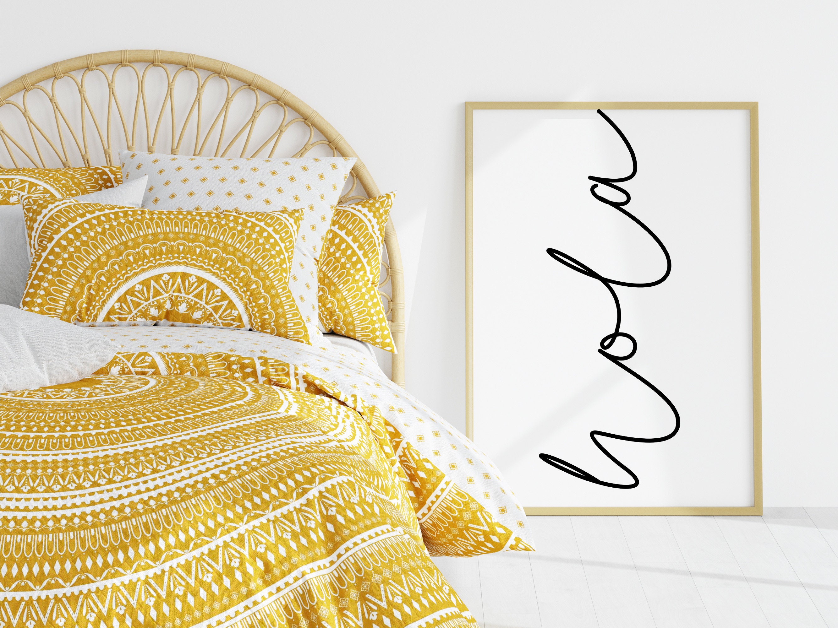 Hola Print, Entryway Sign, Hola Printable Wall Art, Office Print, Home ...