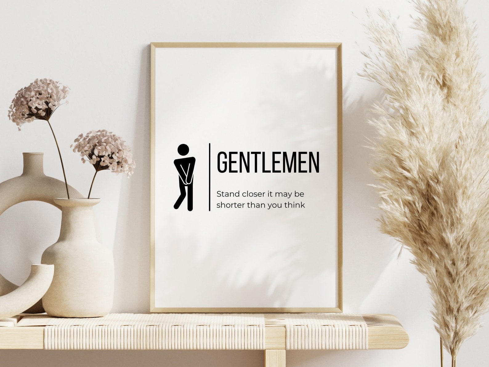 Gentlemen Stand Closer Its Shorter Than You Think, Funny Bathroom ... Gentlemen Stand Closer Its Shorter Than You Think, Funny Bathroom ...
