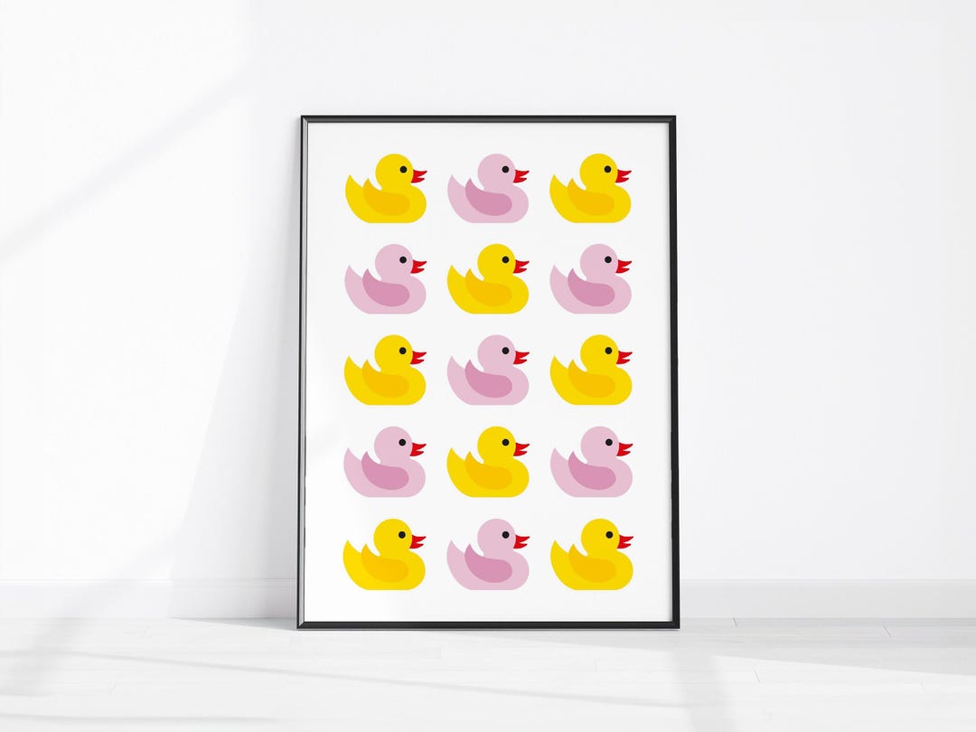 Cute Bathroom Printable, Bathroom Ducks Home Decor Prints, Bathroom ...