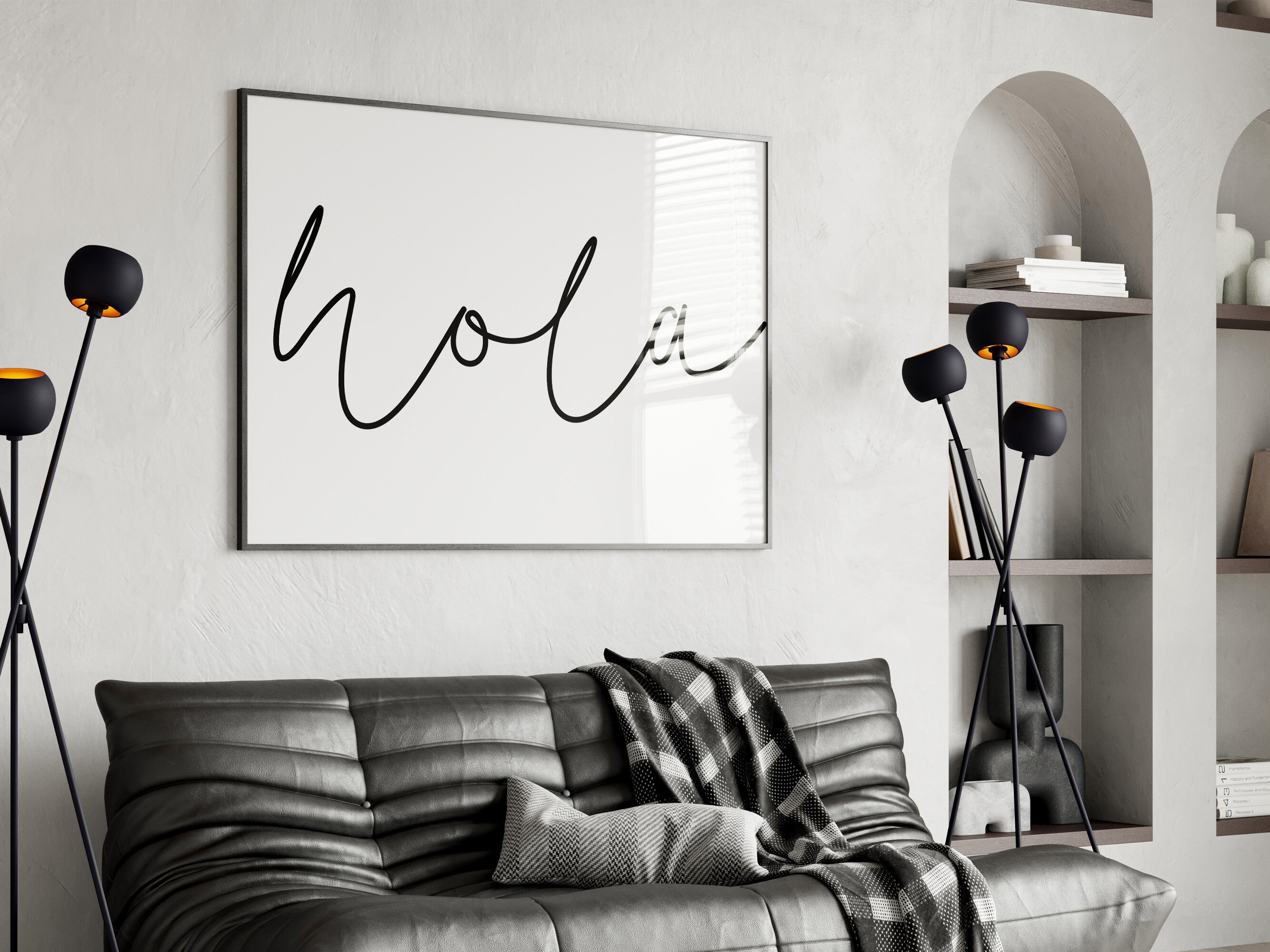 Hola Print, Entryway Sign, Hola Printable Wall Art, Office Print, Home ...