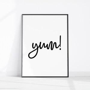 Yum Kitchen Sign, Kitchen Printable Wall Art, Kitchen Art, Kitchen Home ...