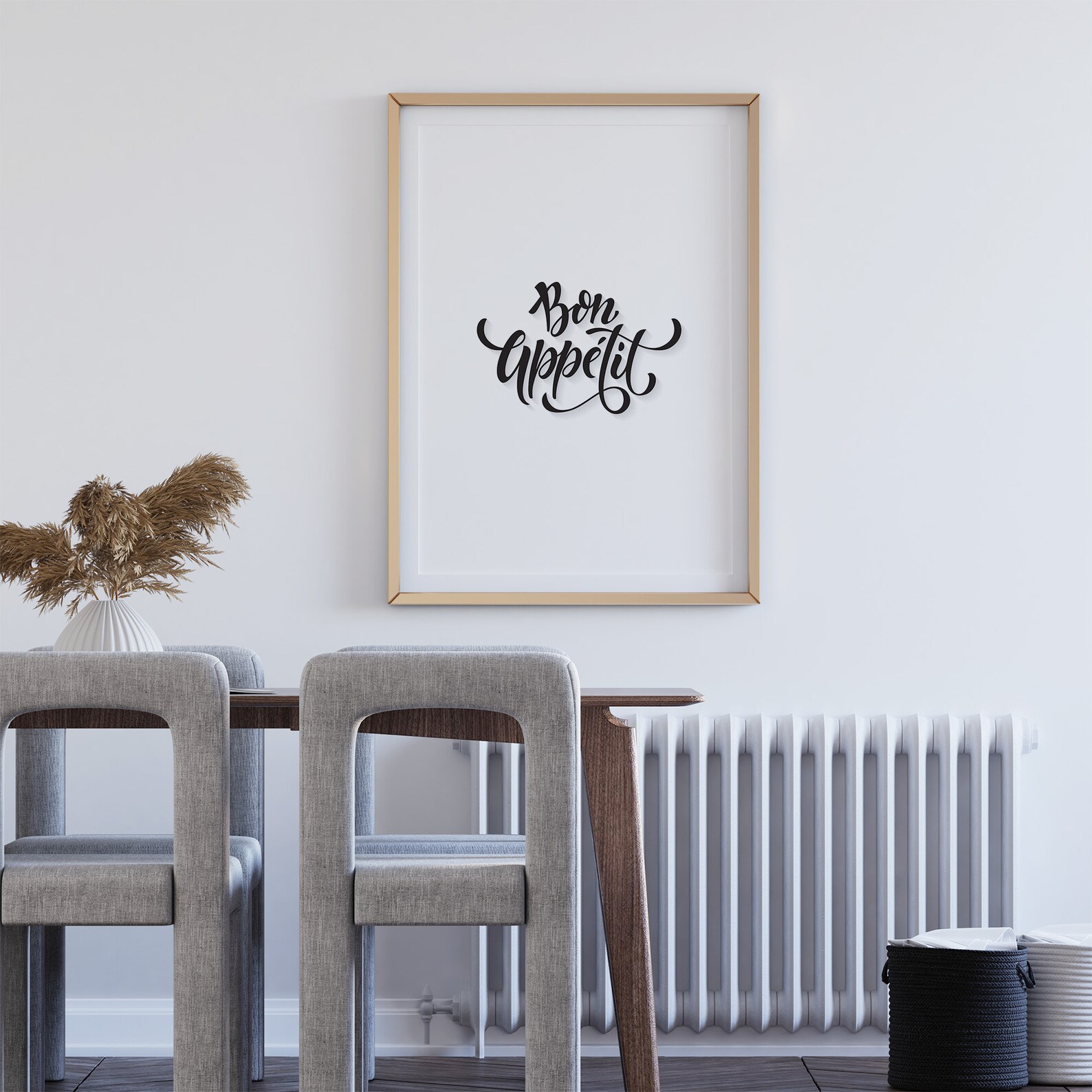 Bon Appetit Sign, Kitchen Printable Wall Art, Kitchen Typography Print ...