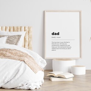 Dad Definition Meaning, Printable Wall Art Dad Gift, Father’s Day Print ...
