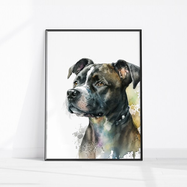 Staffy Abstract Art - Etsy