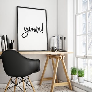 Yum Kitchen Sign, Kitchen Printable Wall Art, Kitchen Art, Kitchen Home ...