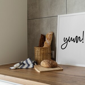 Yum Kitchen Sign, Kitchen Printable Wall Art, Kitchen Art, Kitchen Home ...