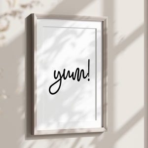 Yum Kitchen Sign, Kitchen Printable Wall Art, Kitchen Art, Kitchen Home ...