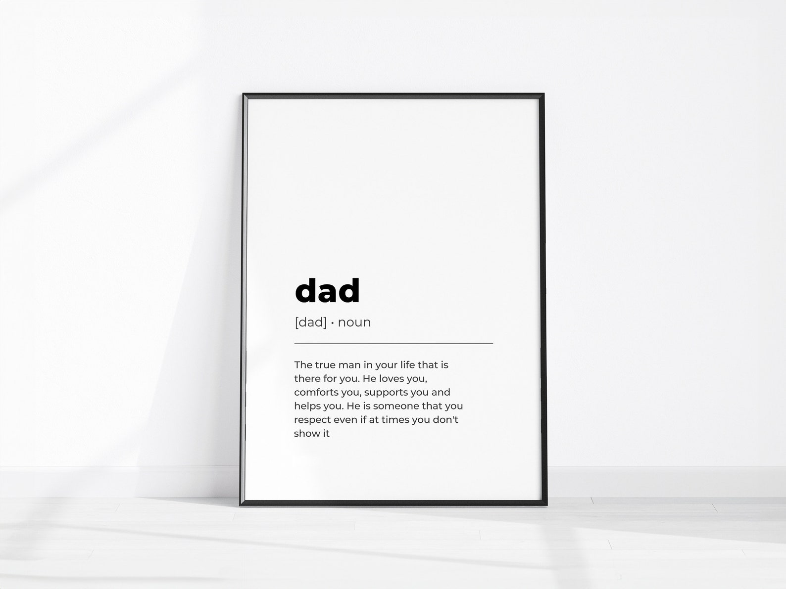 Dad Definition Meaning, Printable Wall Art Dad Gift, Father’s Day Print ...