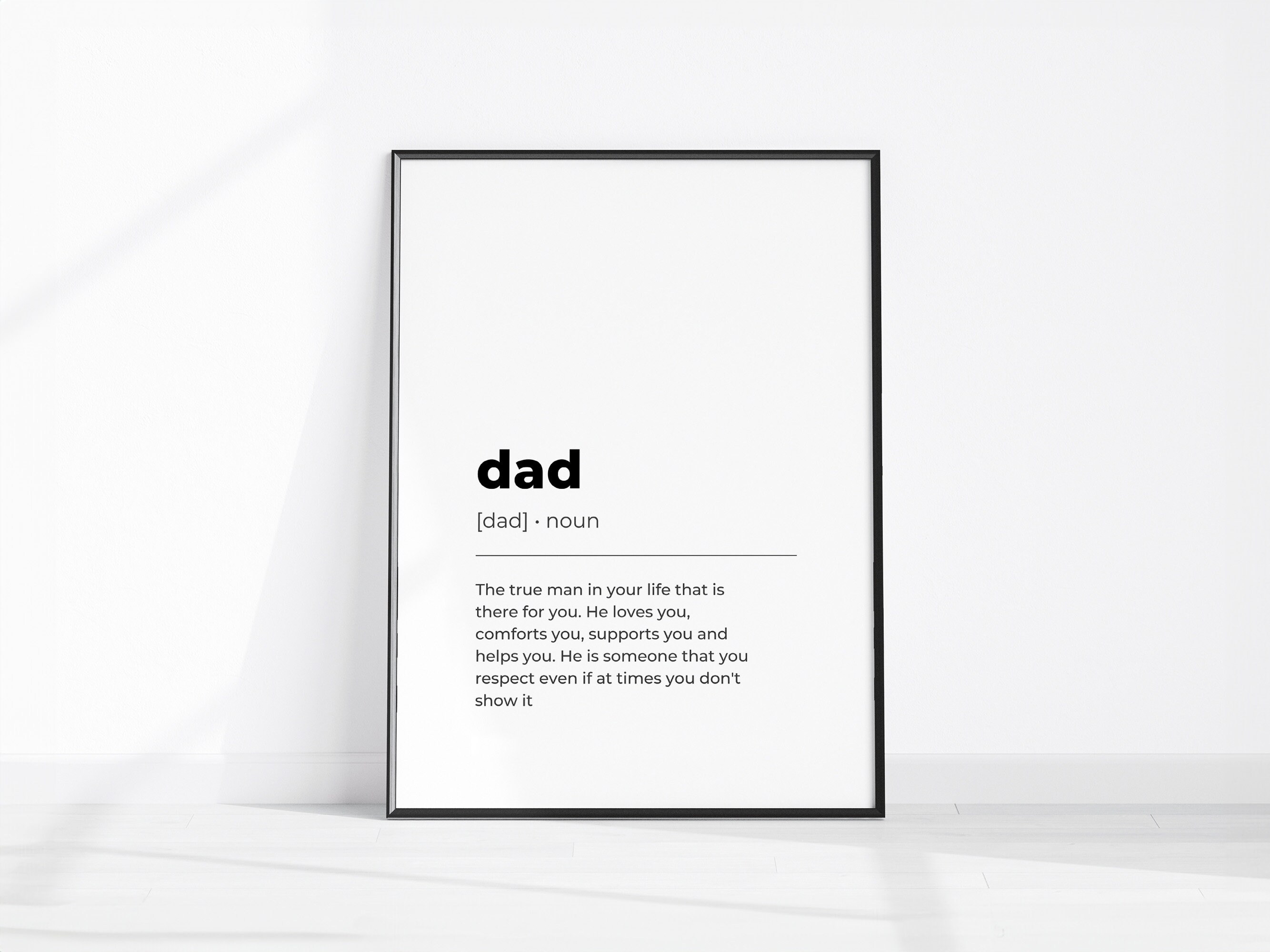 Dad Definition Meaning, Printable Wall Art Dad Gift, Father’s Day Print ...