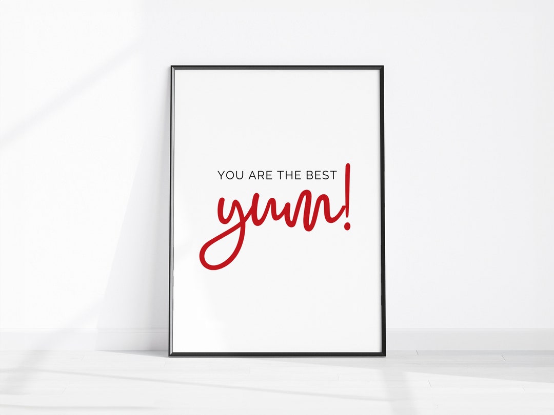 Yum Kitchen Sign, Kitchen Printable Wall Art, Kitchen Art, Kitchen Home ...