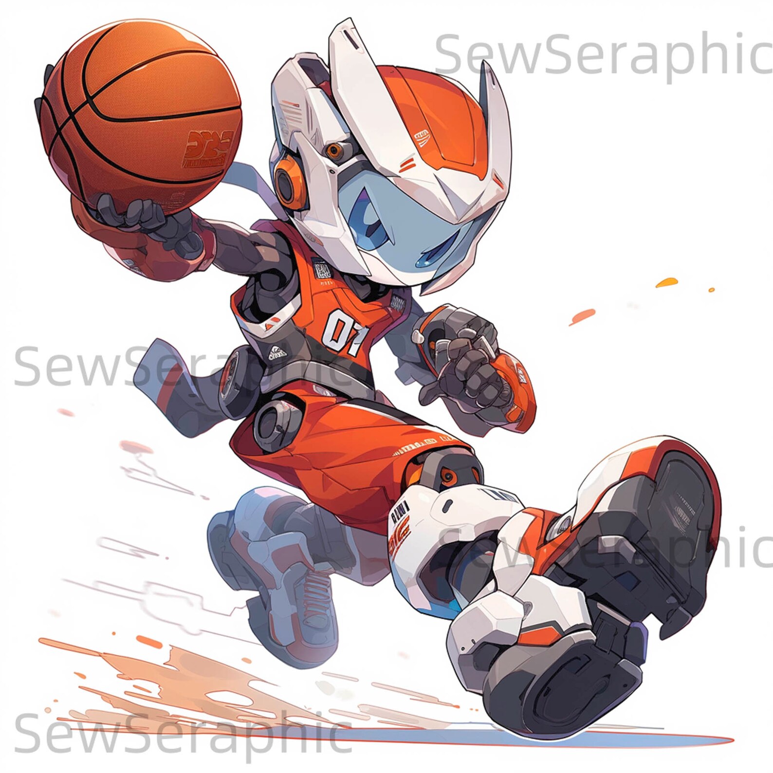 Basketball, Basketball Playing Robot, Robot Png Bundle, Clipart ...