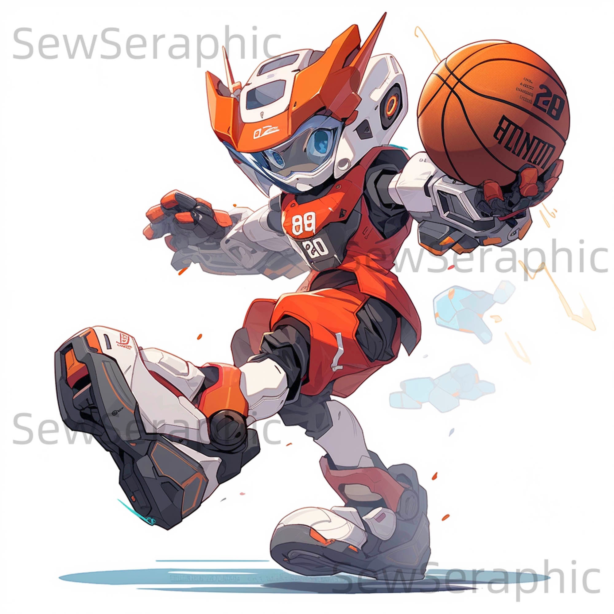 Basketball, Basketball Playing Robot, Robot Png Bundle, Clipart ...