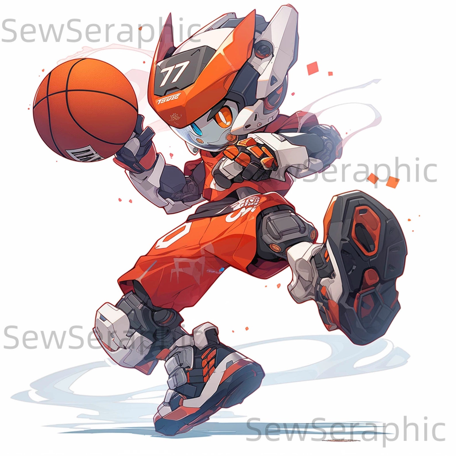 Basketball, Basketball Playing Robot, Robot Png Bundle, Clipart ...