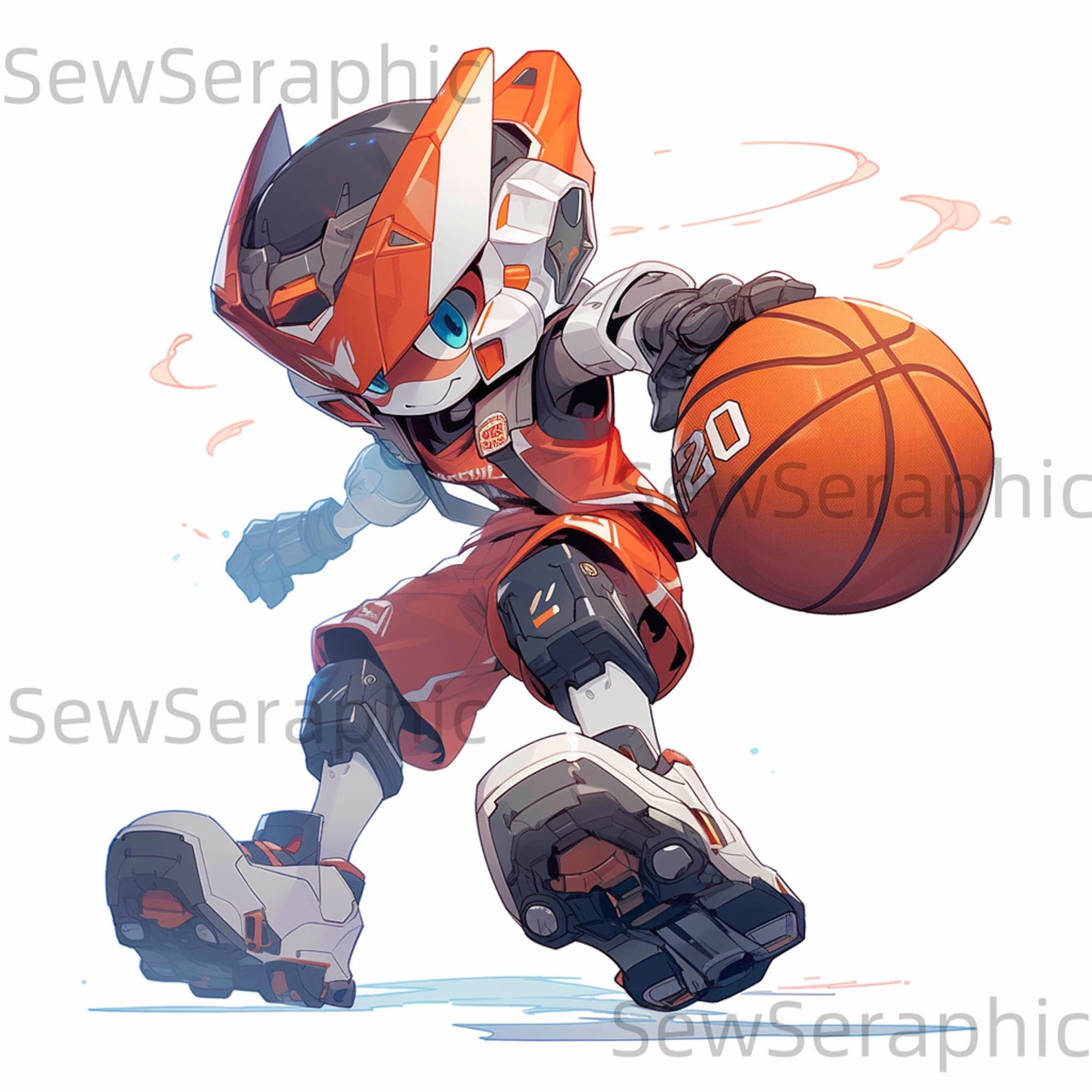 Basketball, Basketball Playing Robot, Robot Png Bundle, Clipart ...