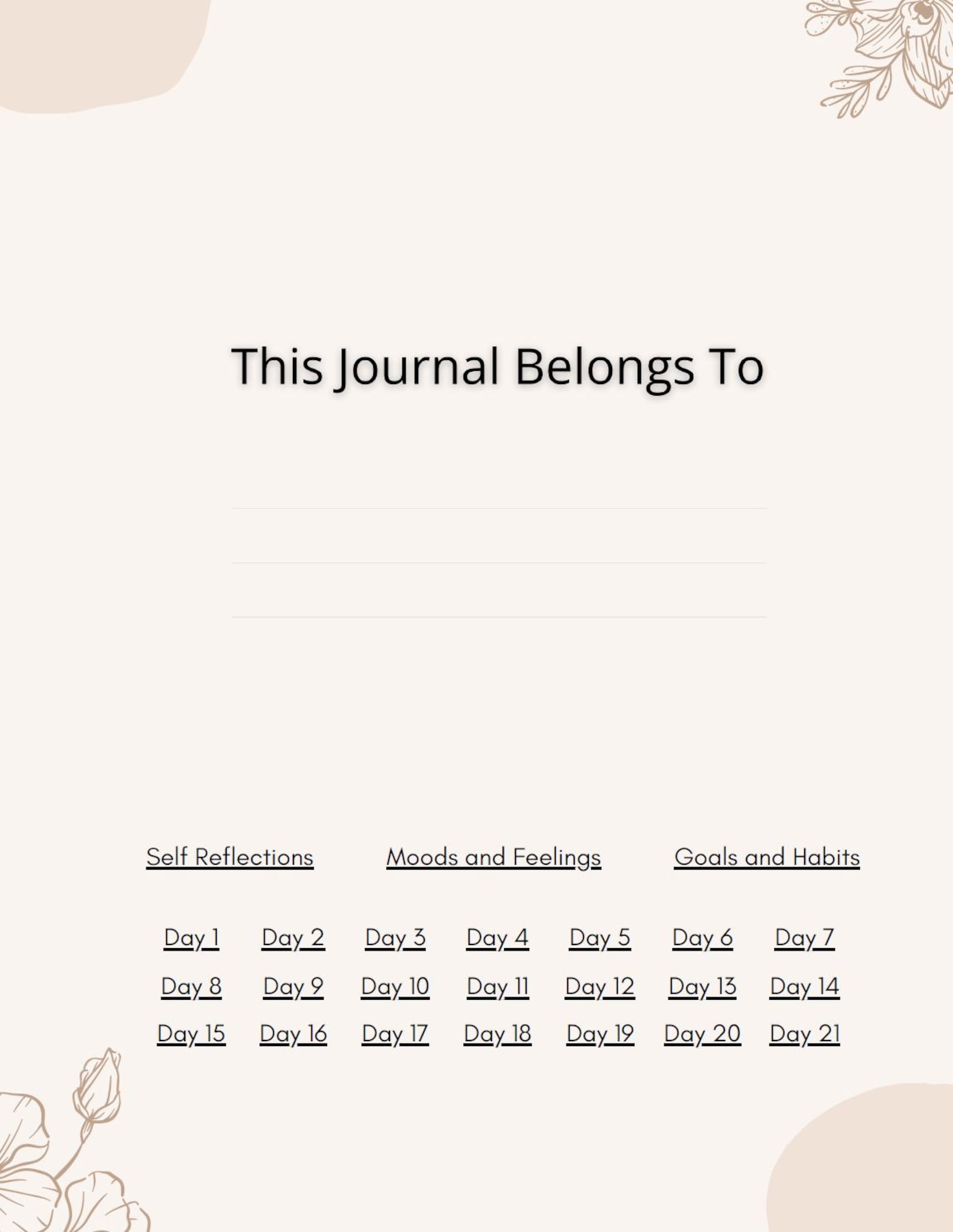 21 Days of Gratitude Challenge Journal | Self-discovery, Goal Setting ...
