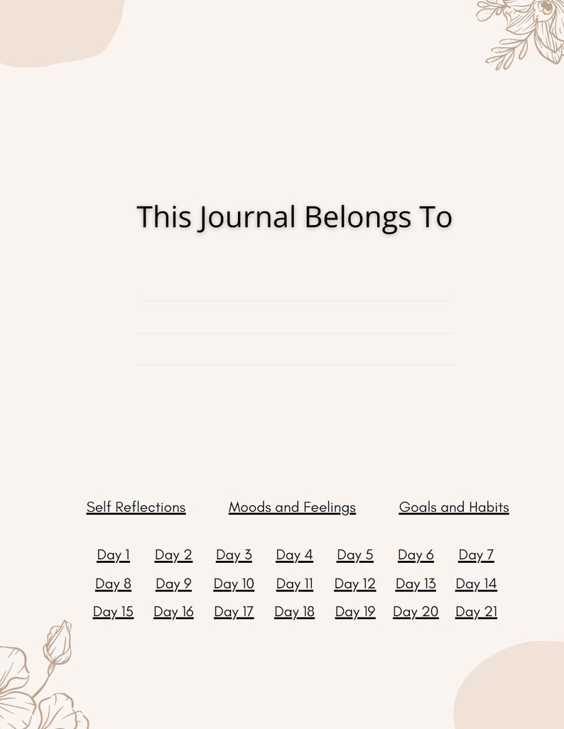 21 Days of Gratitude Challenge Journal | Self-discovery, Goal Setting ...