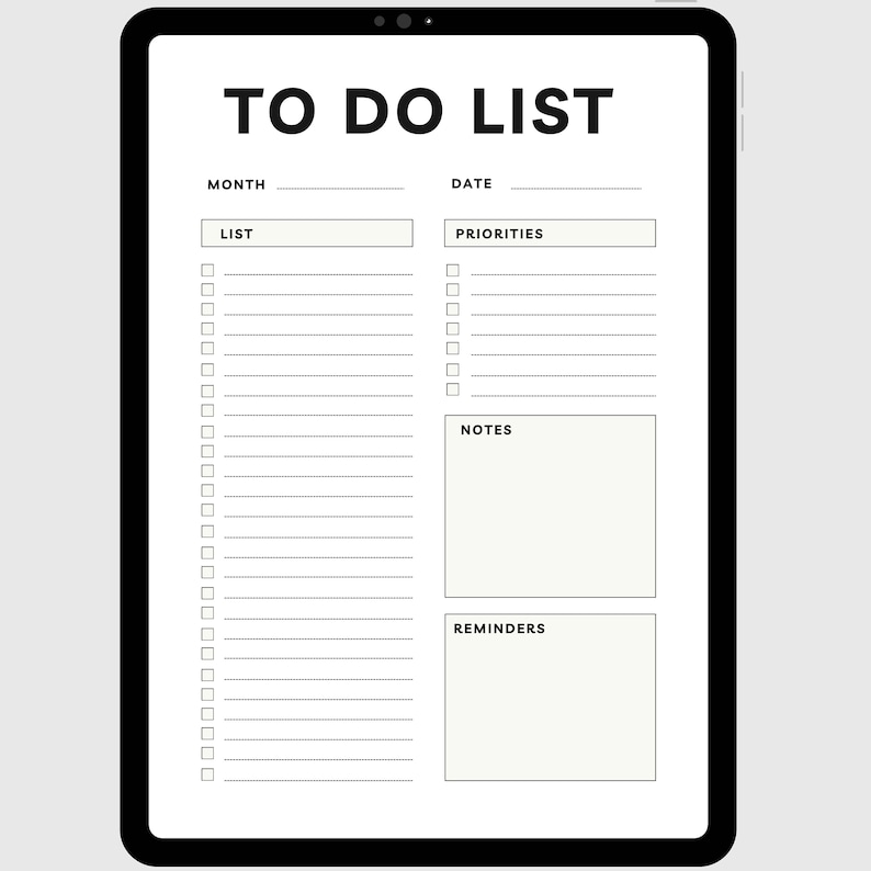 Editable To-do List Template Instant Download Editable PDF Print Option ...