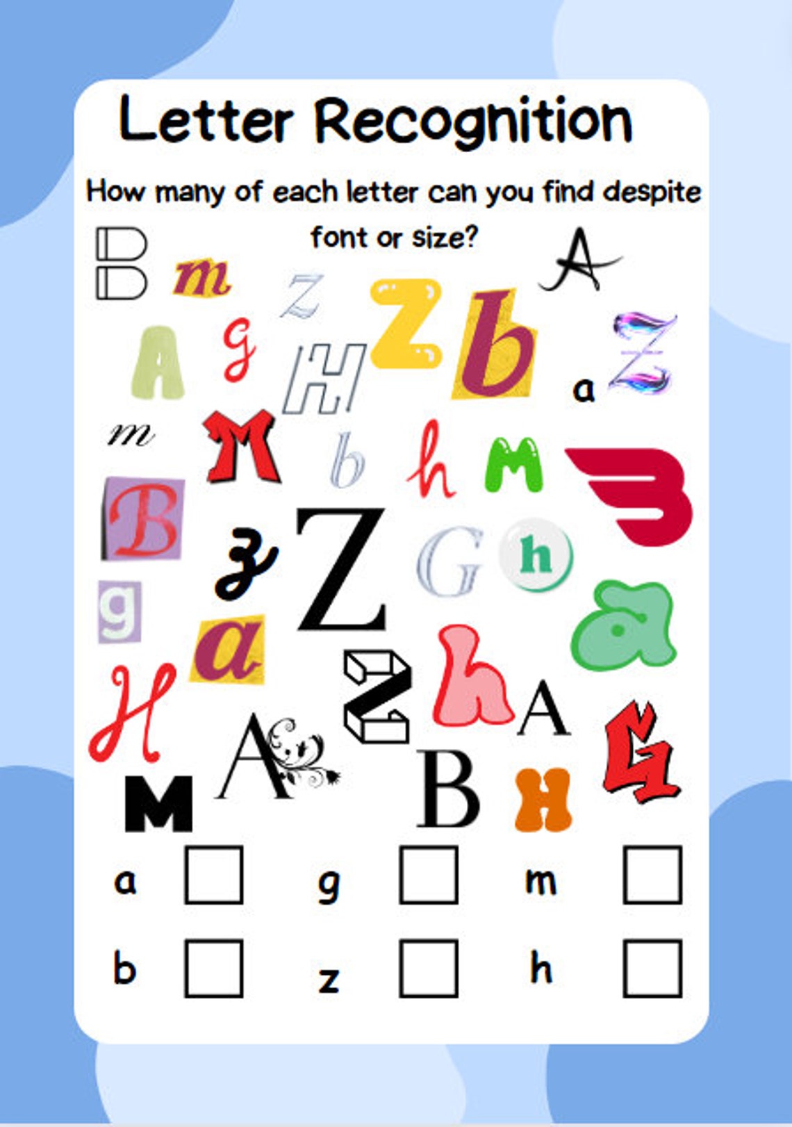 Visual Perception Workbook: Form Constancy - Etsy