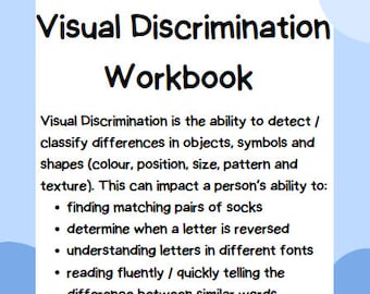 Visual Perception Worksheets for Kids Includes Activities to Improve ...