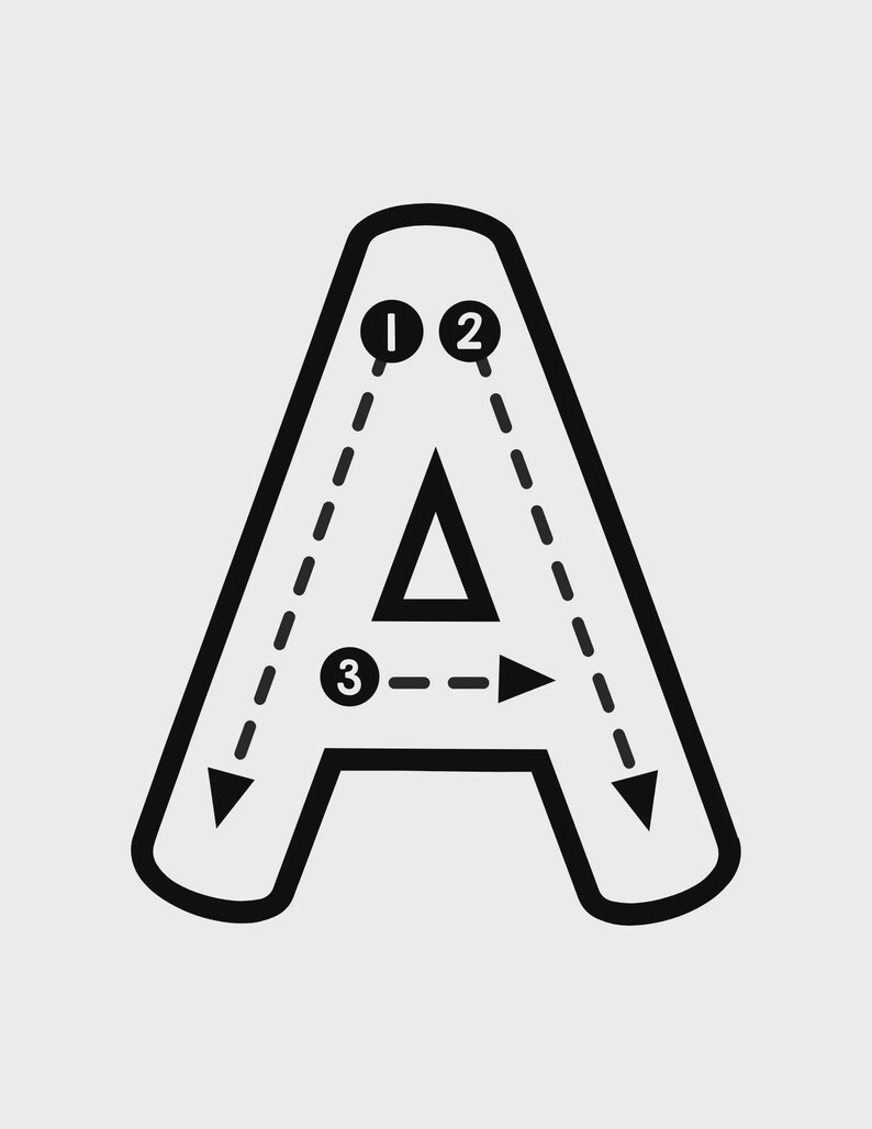 Alphabet Tracing Book - Etsy