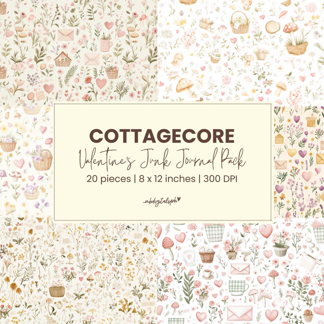 Mug Cottagecore Printable Notebook Cover Cottagecore Printable Pattern ...