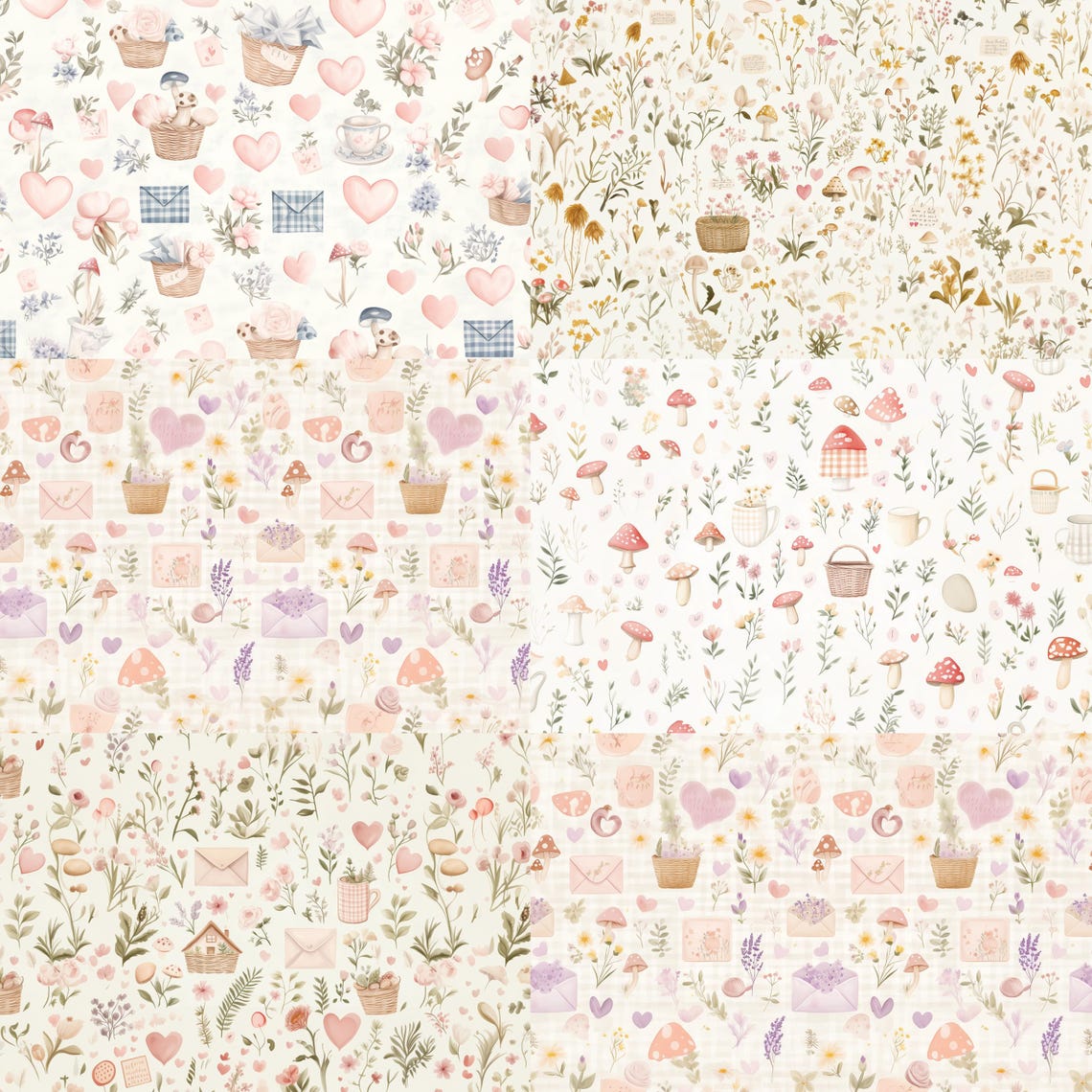 Junk Journal Cottagecore Scrapbook Kit Printable Ephemera Digital Paper ...