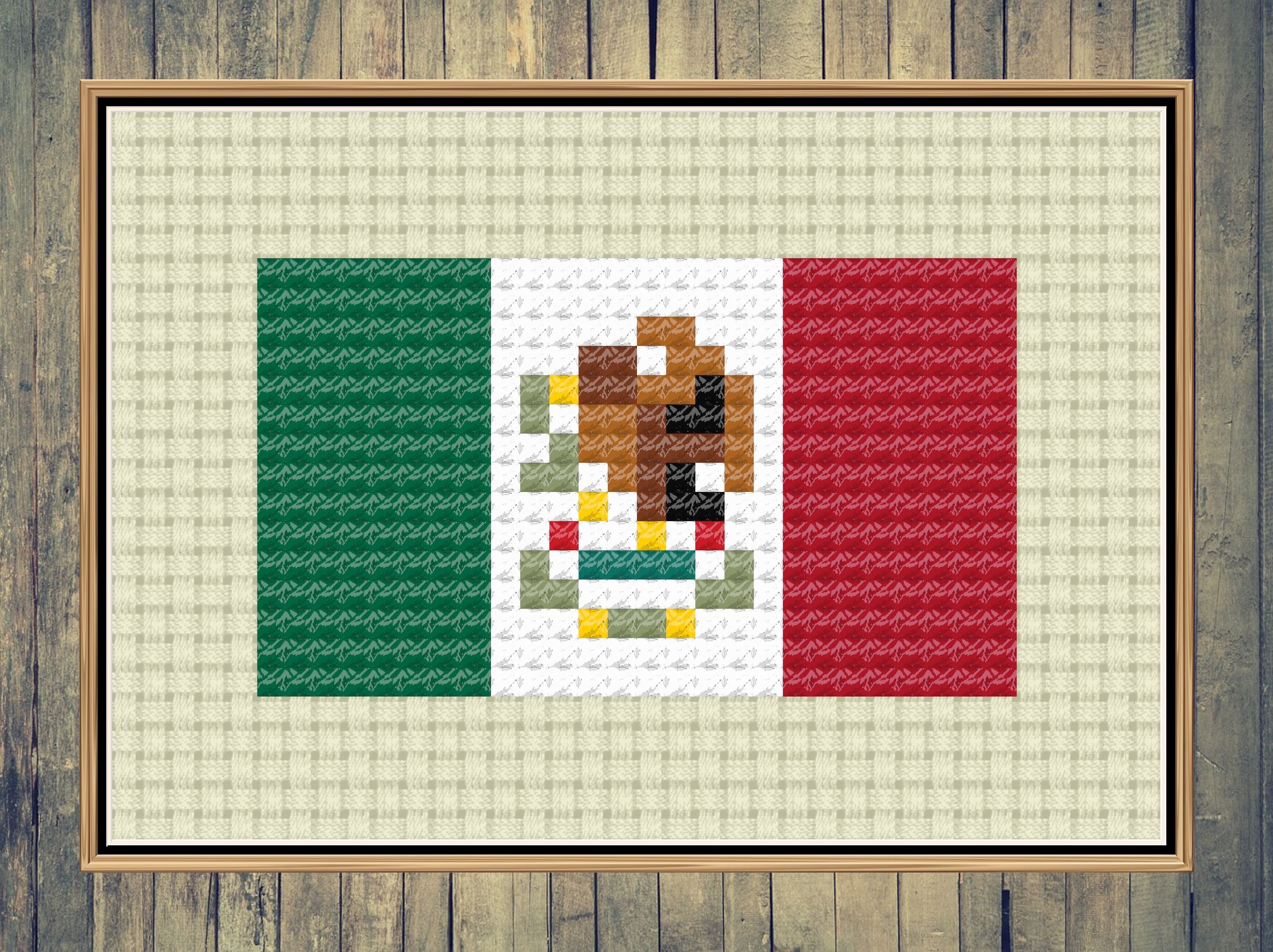 Mexico Flag Cross Stitch Pattern - Etsy