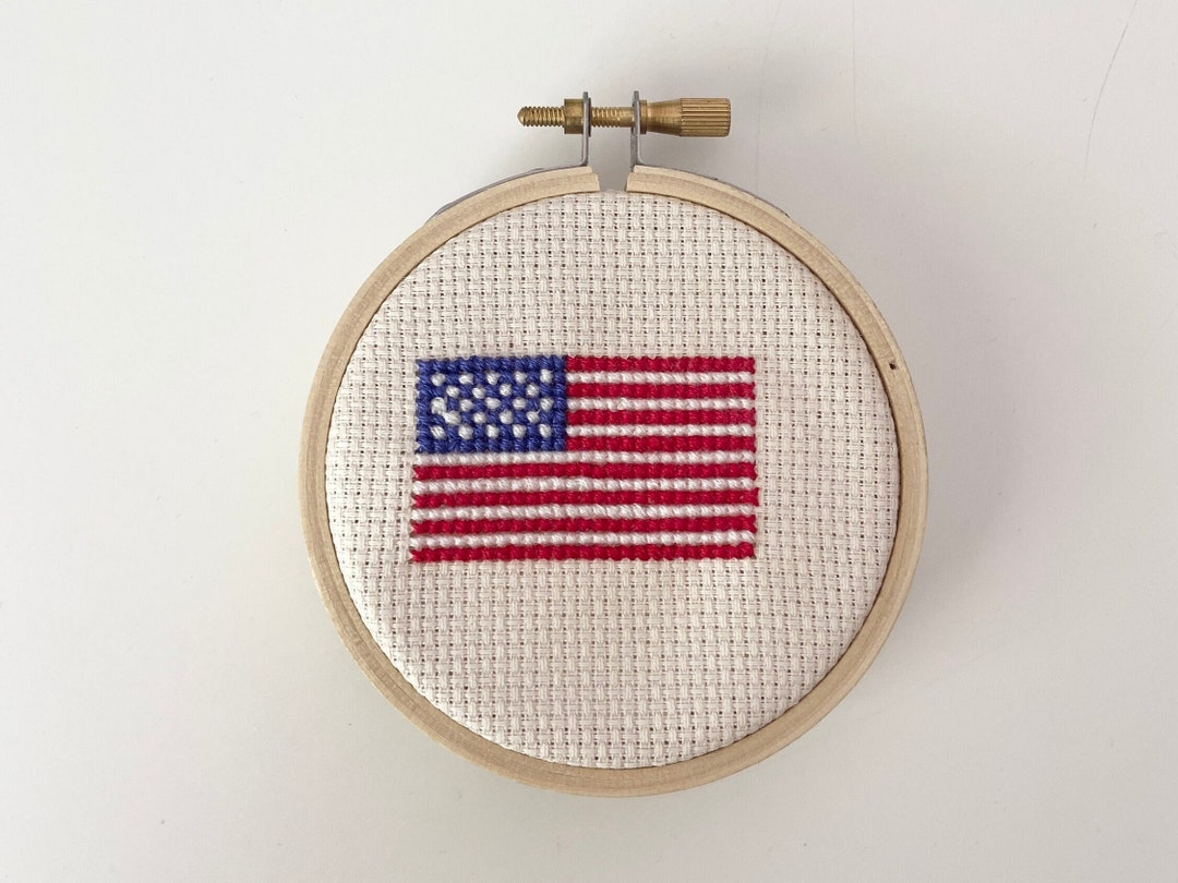 USA Flag Cross Stitch Pattern - Etsy